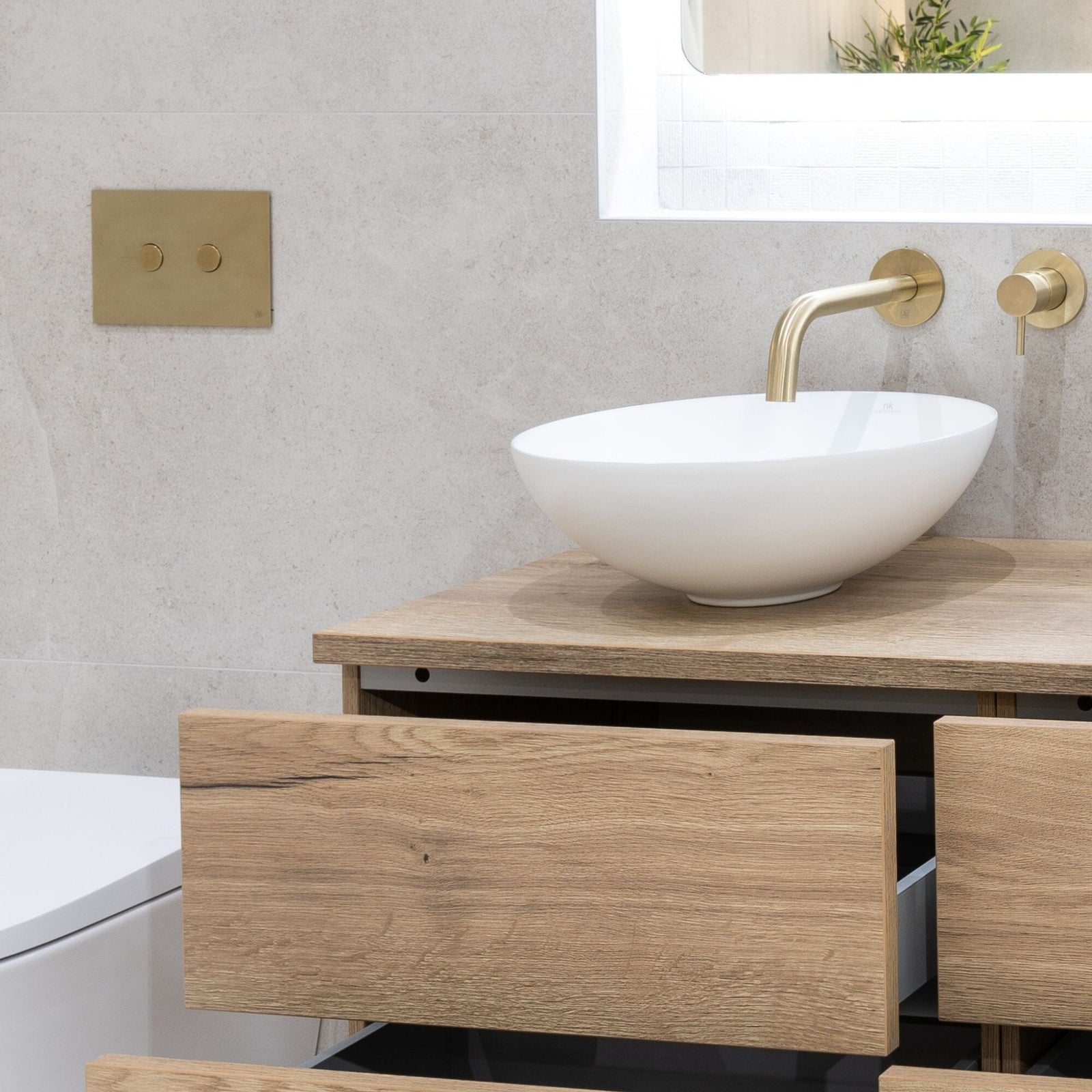 Buy Metal Pneumatic Flush Plate - Brushed Brass Plumbing Products ...