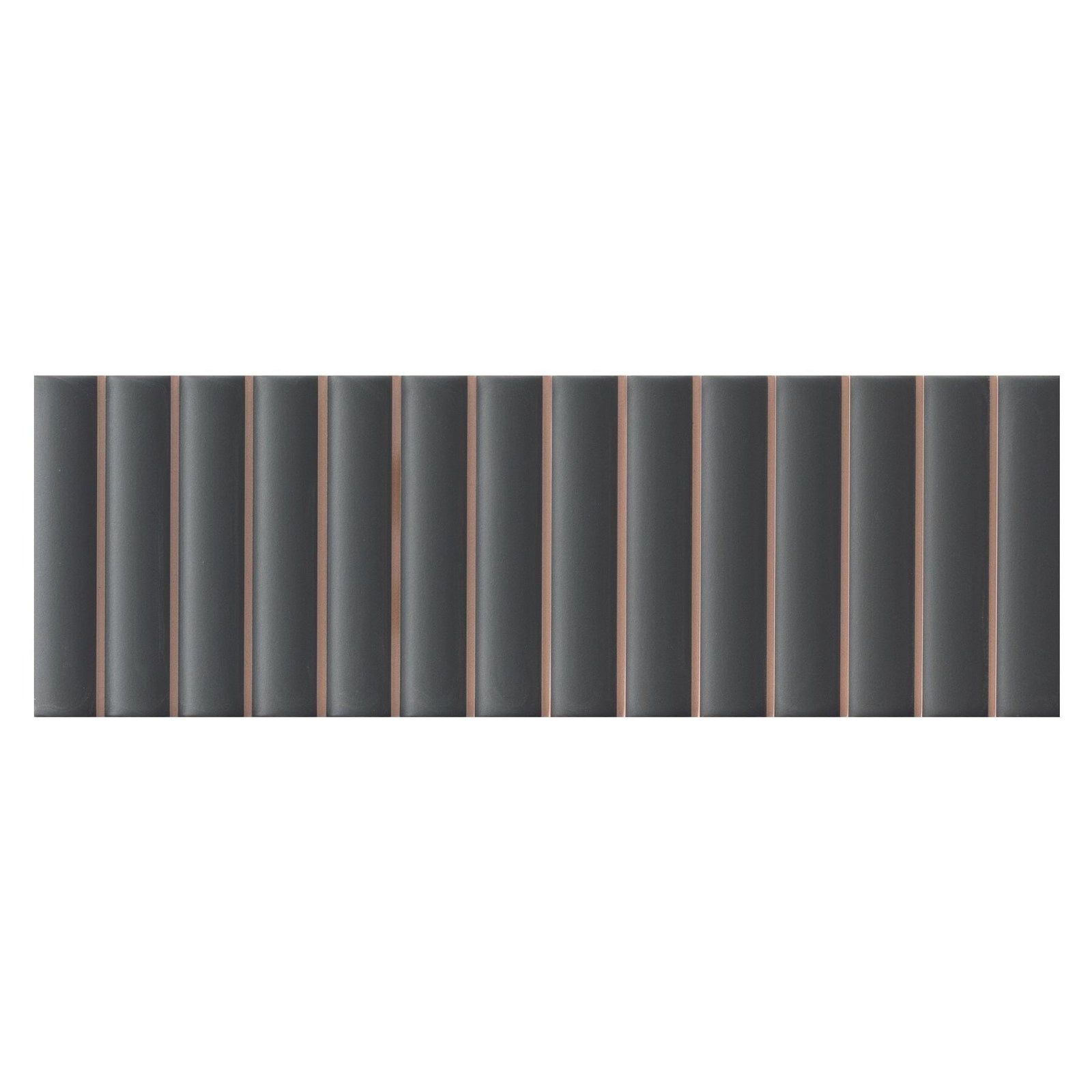 Buy 30cm x 10cm Microtiles 3D Forms Fluted Graphite 10x30 Tile Online Today
