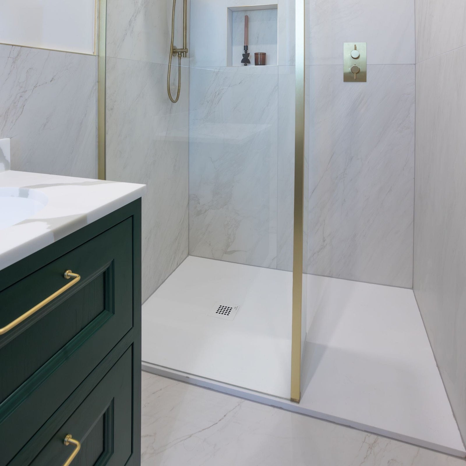 Buy MINERAL STONE Shower Tray 140x90cm - White Shower Trays Online Today