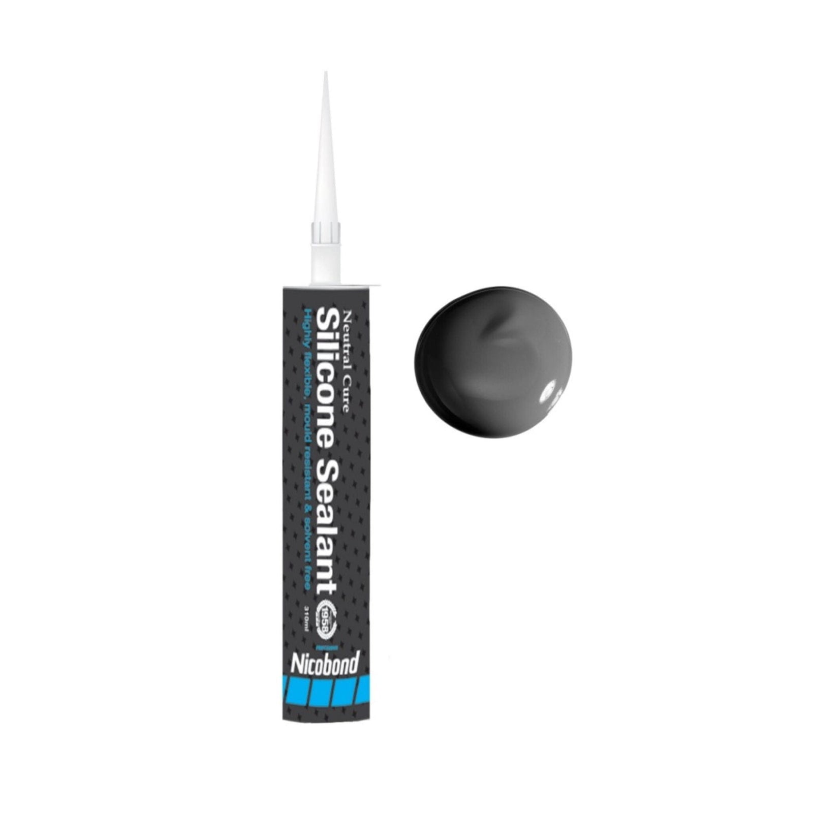 Buy Nicobond Neutral Cure Silicone Sealant 310ml - Anthracite Silicones ...