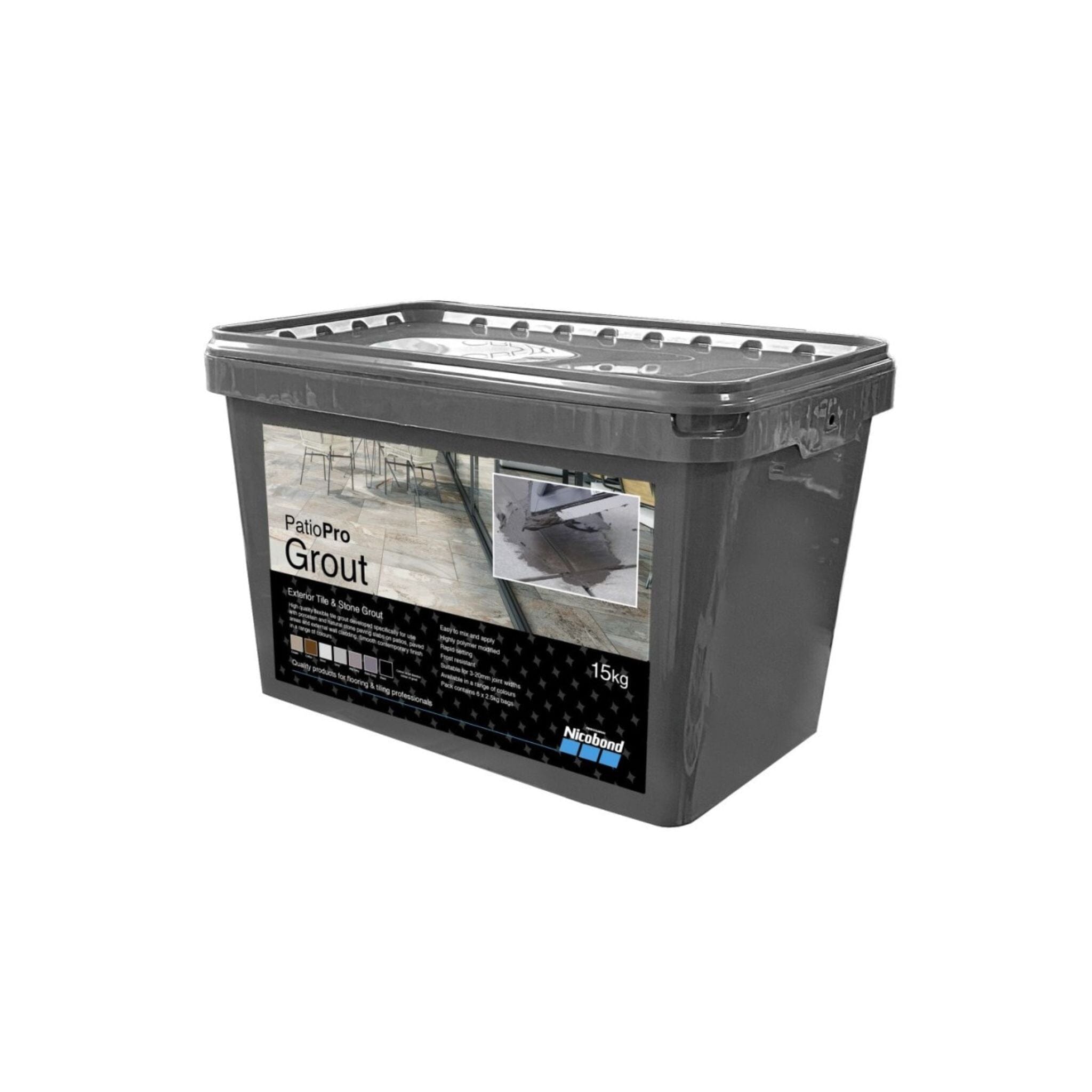 Buy Nicobond PatioPro Grout 15kg - Silver Grey Grouts Online Today