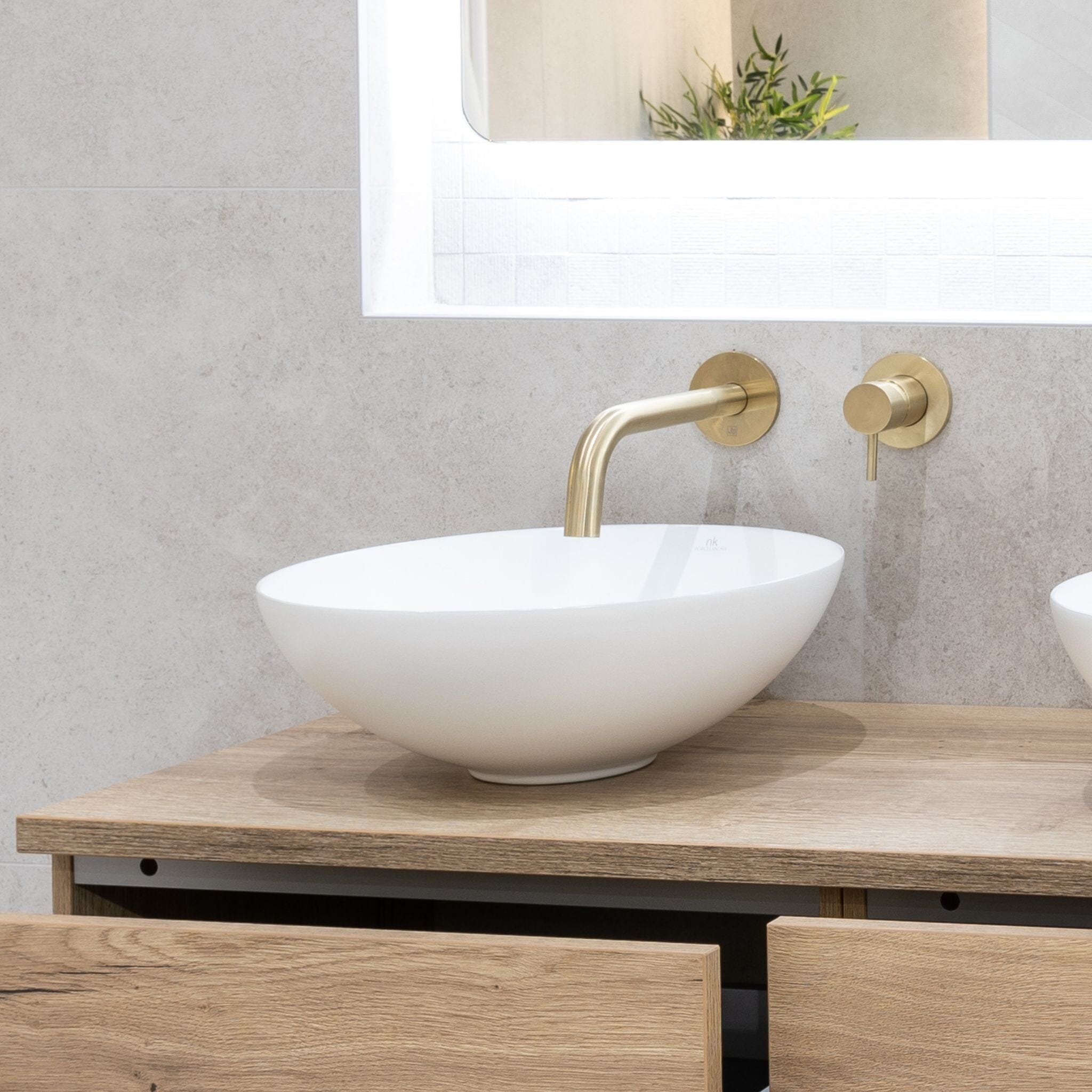 Buy SLENDER Round Countertop Basin 40cm - Matt White Basins Online Today