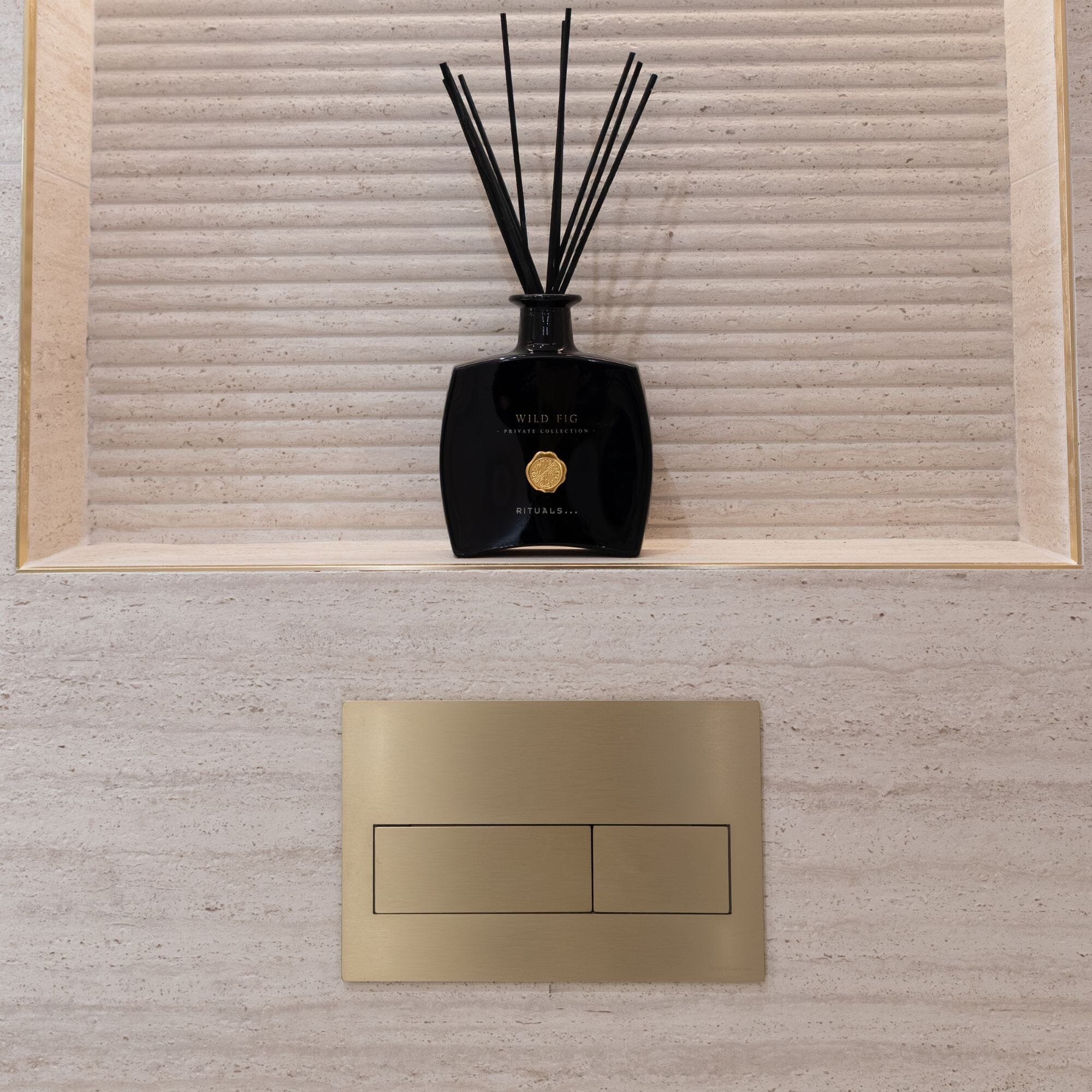 Buy TONO Double Flush Plate - Brushed Brass Plumbing Products Online Today