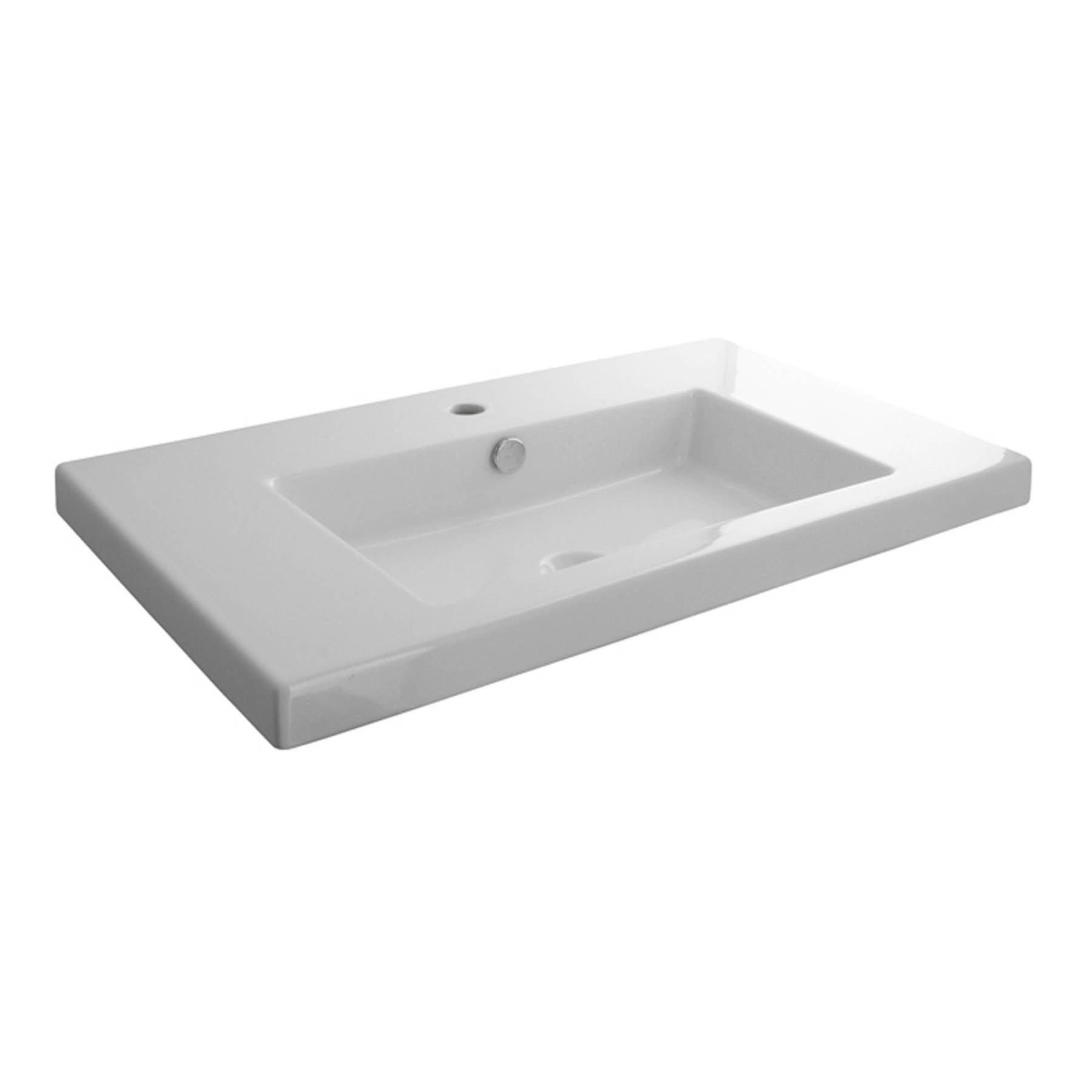 Buy SQUARE Wall Mounted Basin 80cm Basins Online Today
