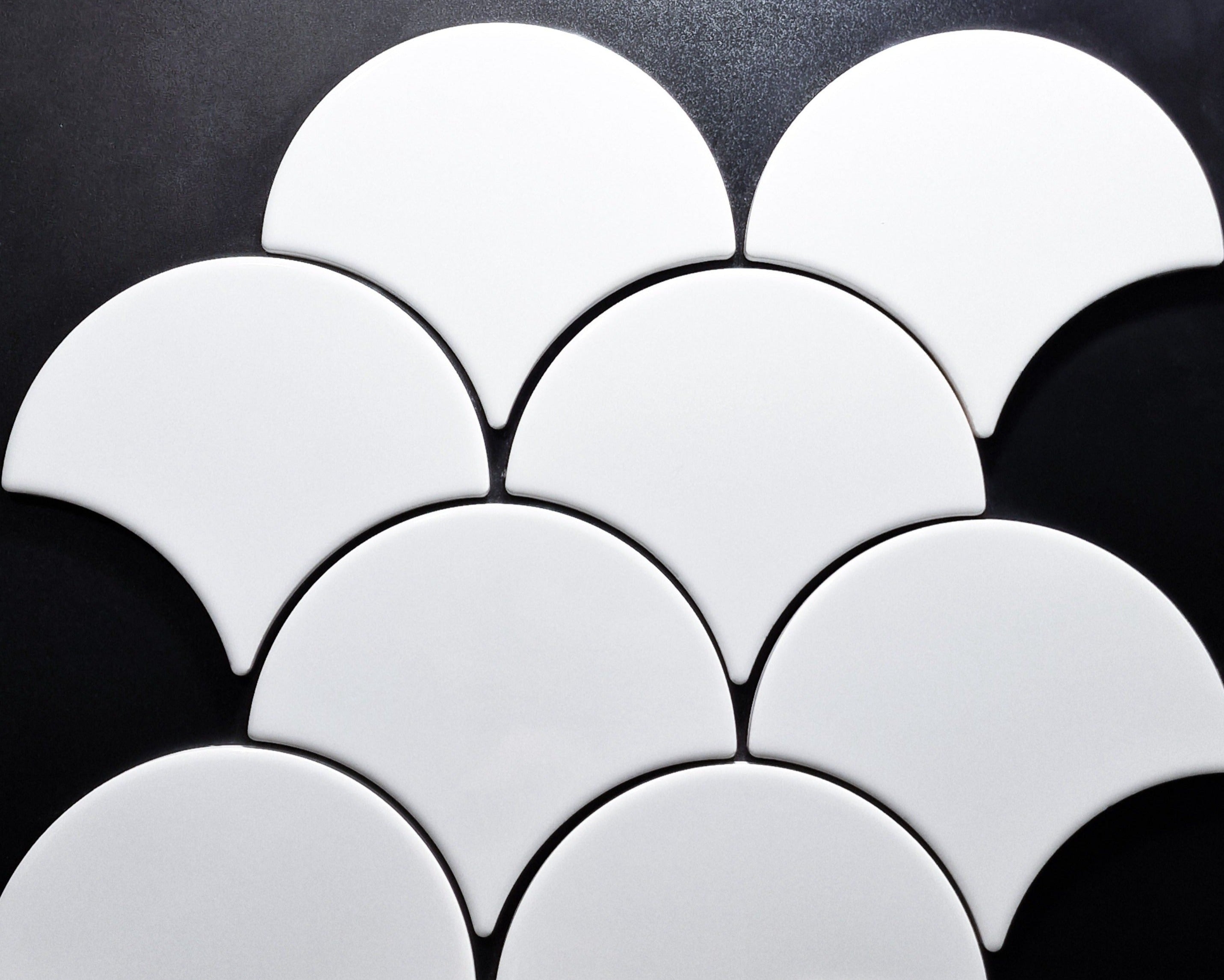 Buy 16cm x 14cm Escama Blanco 14x16 Tile Online Today