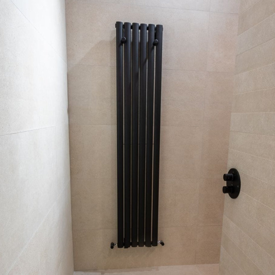 Buy ESSENCE C Single Panel Radiator 350x1800mm - Black Towel Warmers ...