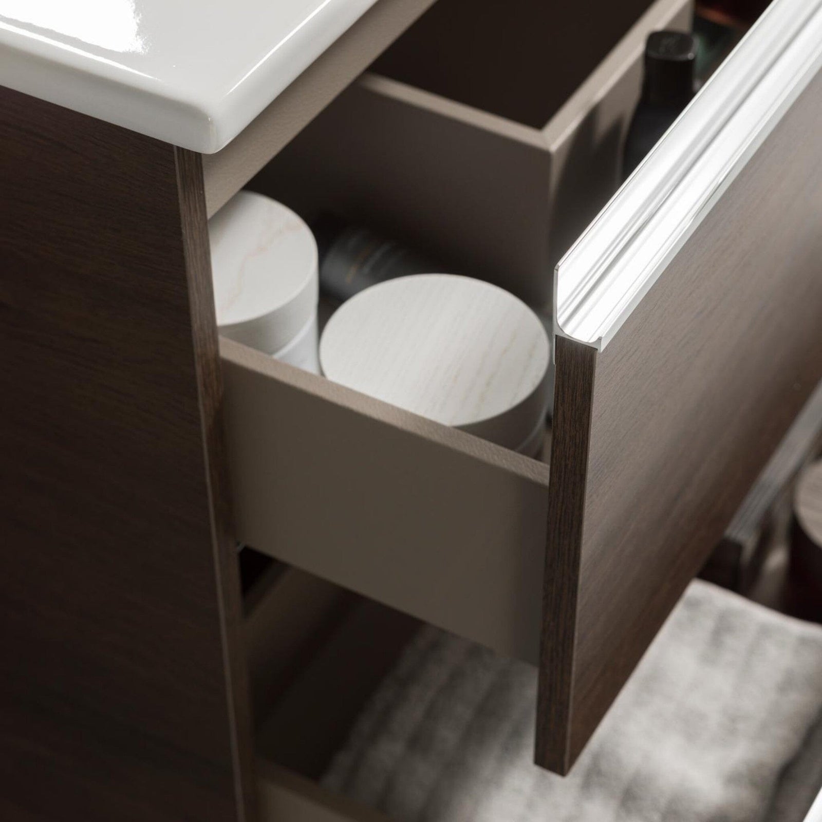 Buy MARNE Vanity Unit 60cm - Wenge Oak Bathroom Furniture Online Today