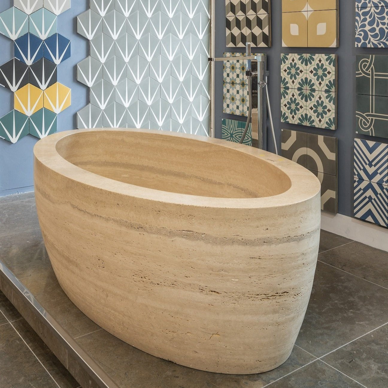 Buy Chiaro Travertine Bath Baths Online Today