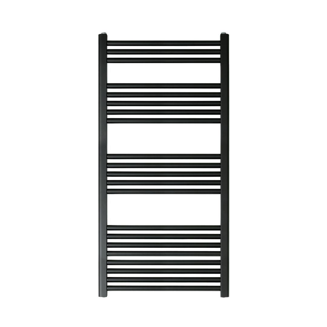 Buy VOS Round Tube Radiator 600x1200mm - Matt Black Towel Warmers ...
