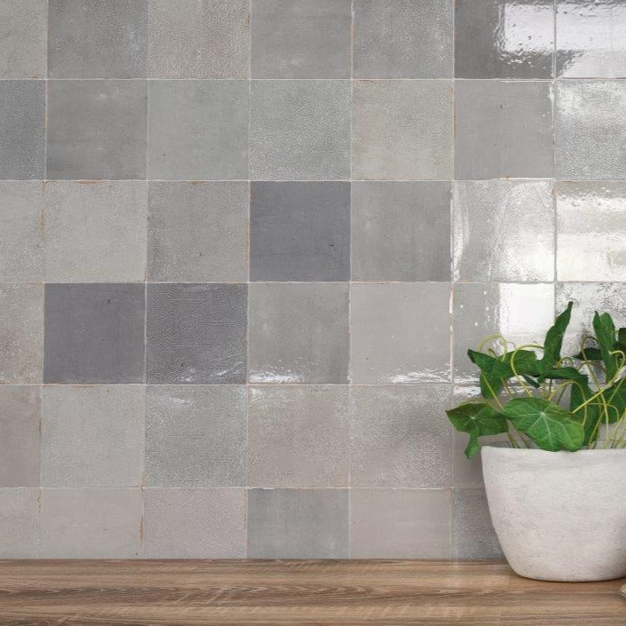 Buy 12.5cm x 12.5cm Zellige Grey 12.5x12.5 Tile Online Today